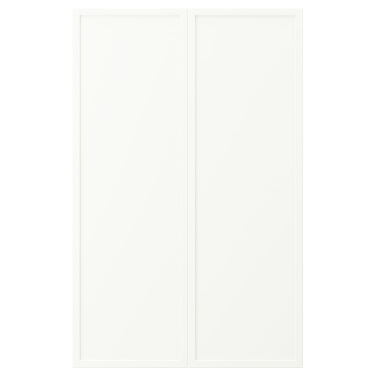 ASPUDDEN 2-p door f corner base cabinet set, matt white, 25x80 cm ...