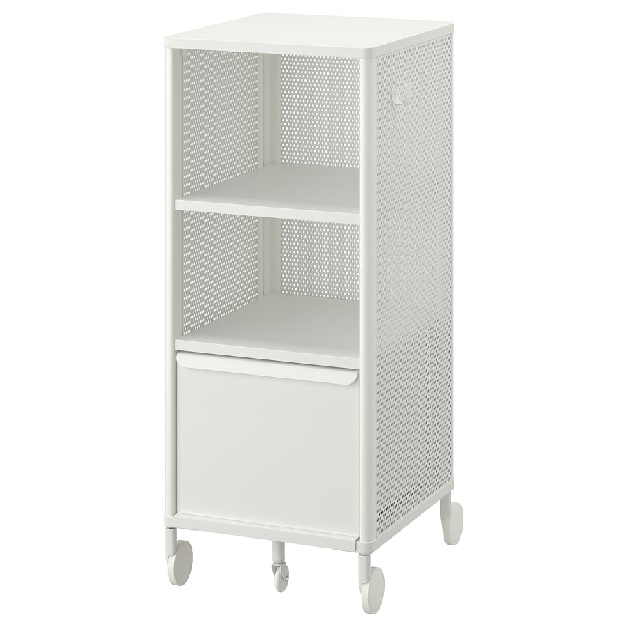 BEKANT storage unit on castors, mesh/white, 41x101 cm - IKEA Switzerland