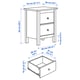 HEMNES bedroom furniture, set of 3, white stain, 80x200 cm - IKEA ...