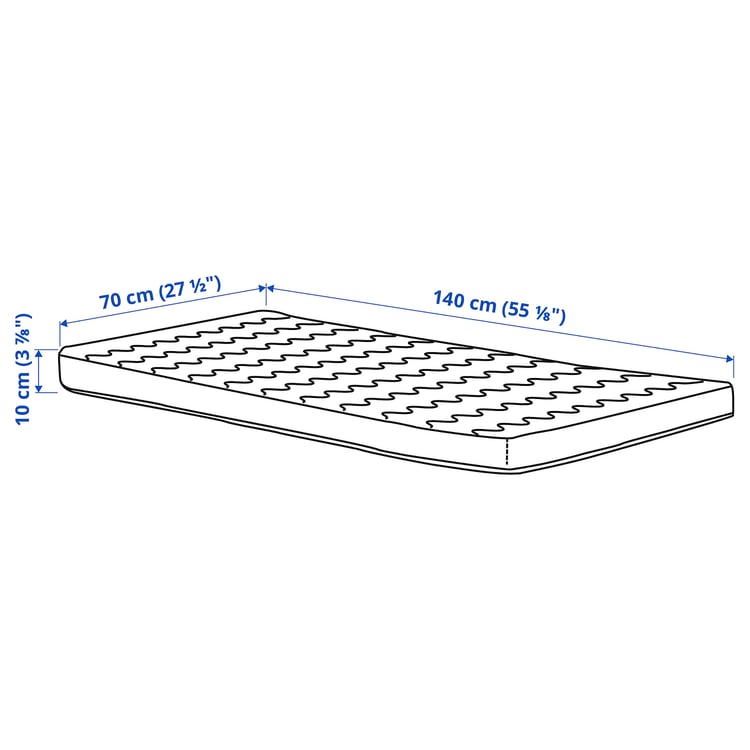HIMLAVALV 3D mattress for cot, 70x140x10 cm - IKEA Switzerland