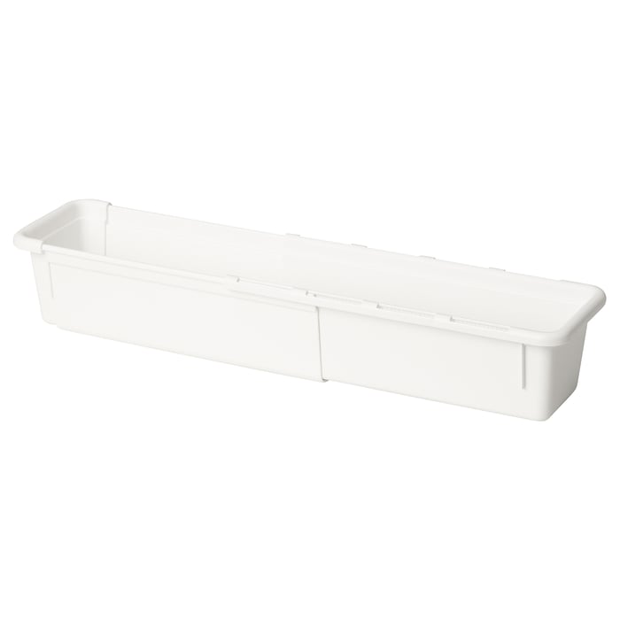 KACKLA extendable box, white, 25-38x9 cm - IKEA Switzerland