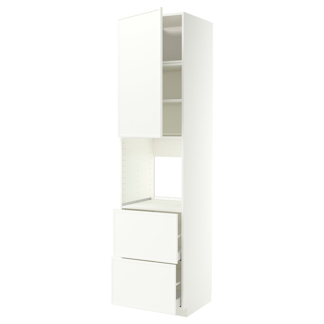 METOD / MAXIMERA high cabinet f oven+door/2 drawers, white/Aspudden ...