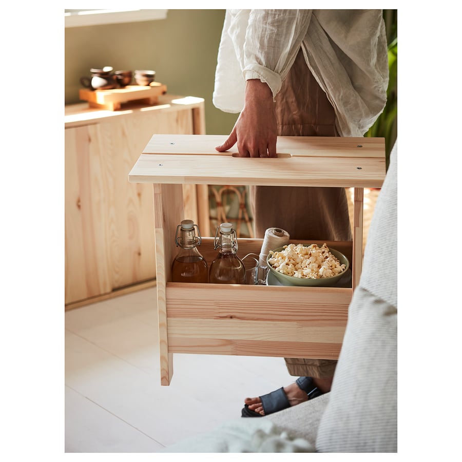 PERJOHAN Stool with storage, pine - IKEA Switzerland
