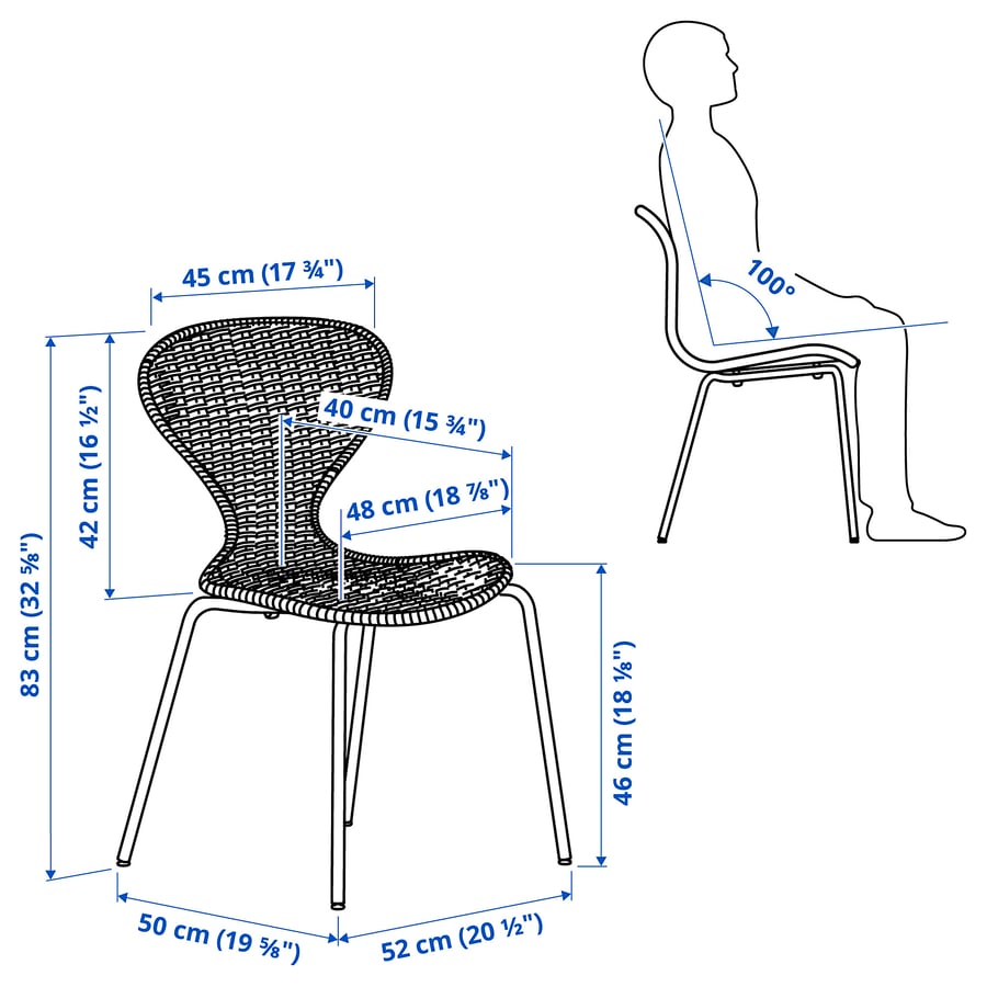 SKÅLSTA table and 4 chairs, oak effect straight light grey-beige/rattan ...