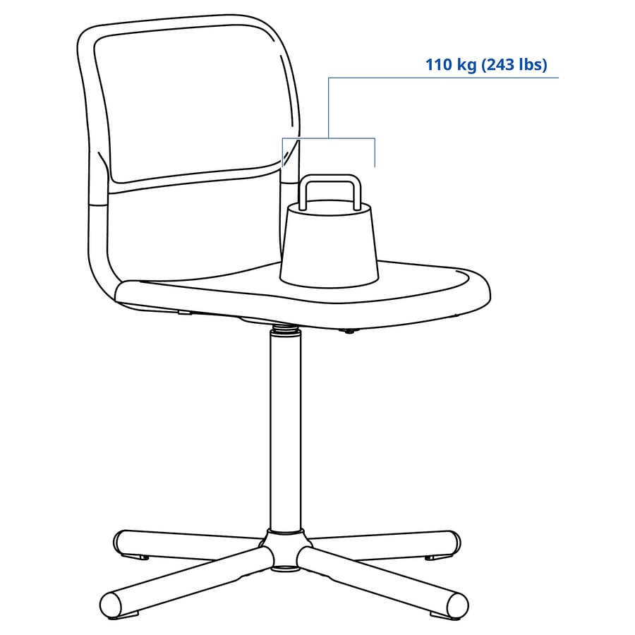 SMÄLLEN swivel chair, black - IKEA Switzerland