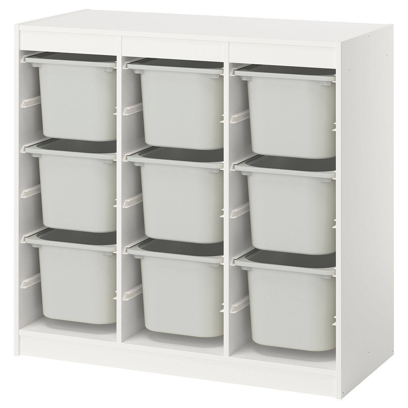 TROFAST storage combination with boxes, room divider/white grey ...