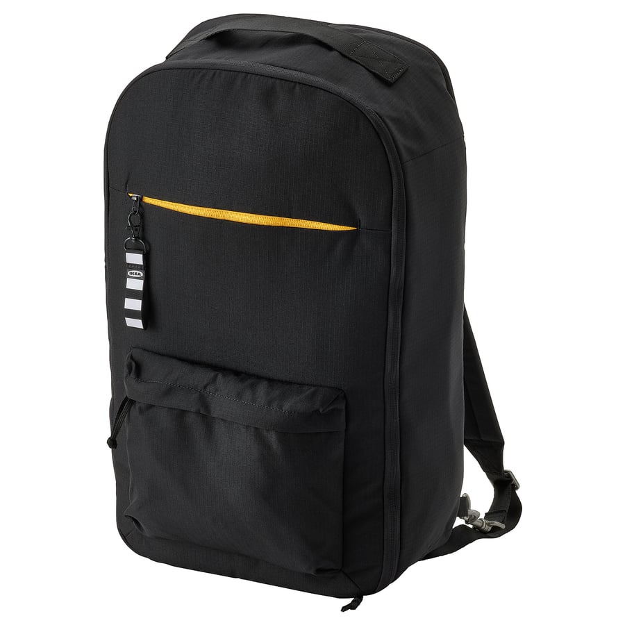 VÄRLDENS travel back pack, black, 33x17x55 cm/36 l - IKEA Switzerland