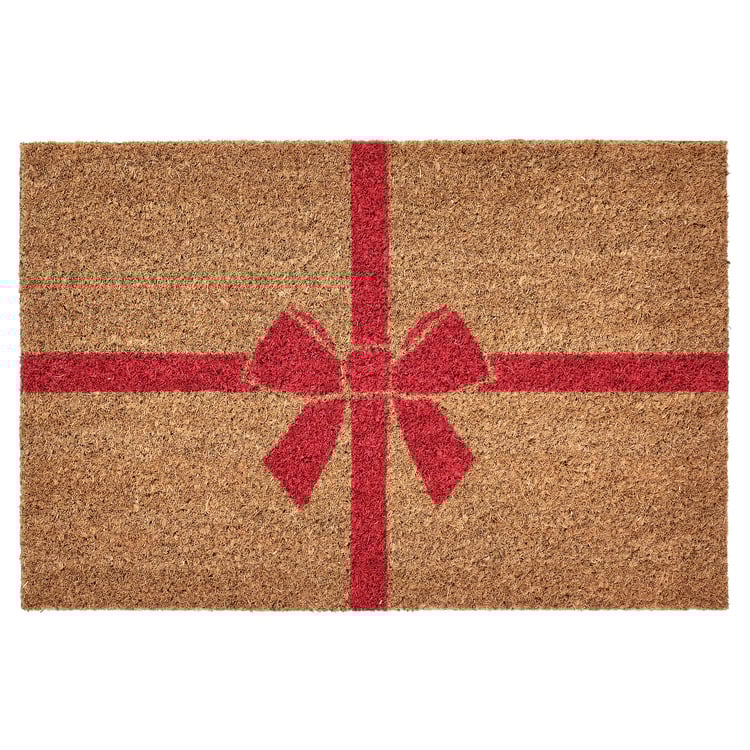 VINTERFINT door mat, bow coir/red, 40x60 cm - IKEA Switzerland
