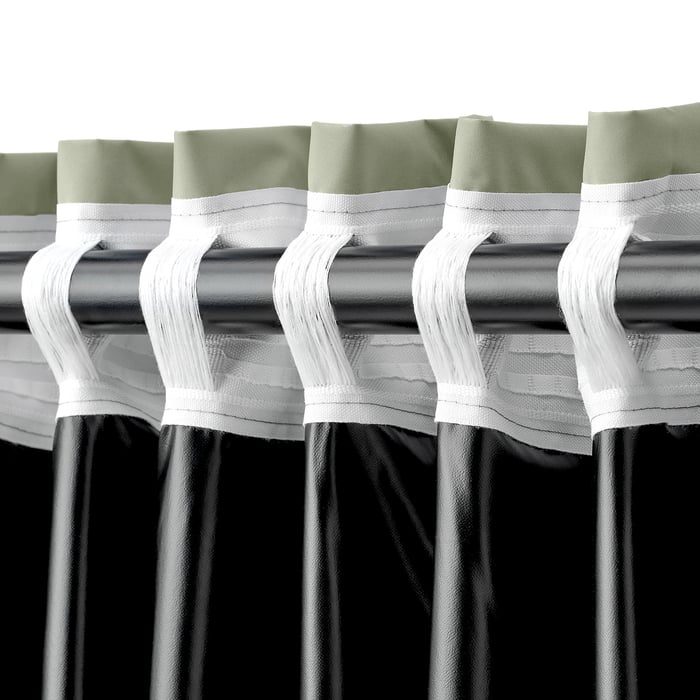 BENGTA rideau occultant, 1 pièce, vert/ruflette, 210x300 cm - IKEA Suisse