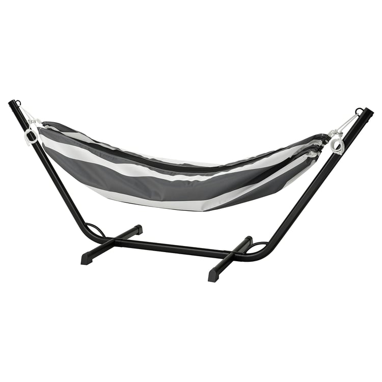 BOCKÖN / HAMNÖN hamac avec support, noir/anthracite blanc - IKEA Suisse