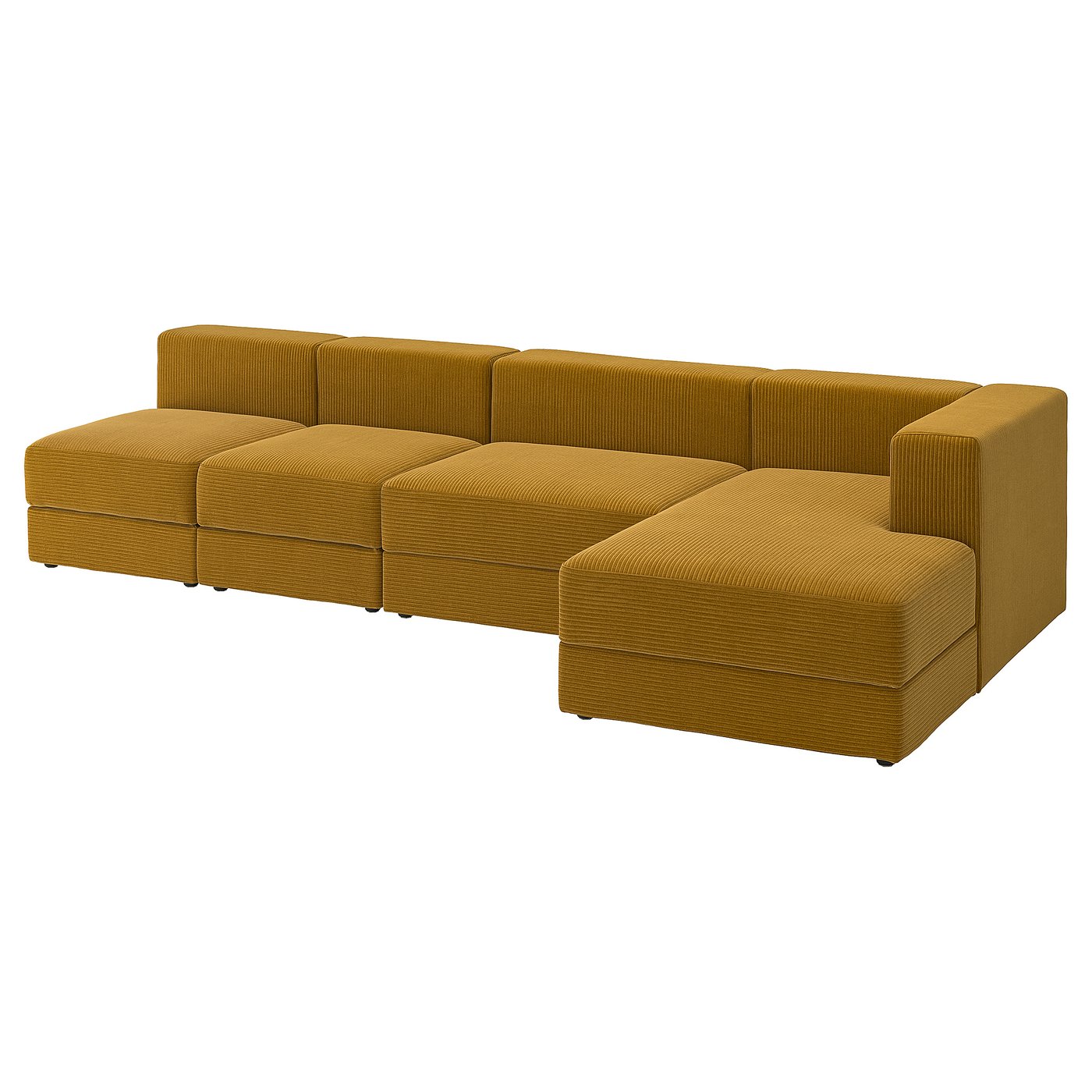 JÄTTEBO canap modul 4,5 pl + mérid, droite/Samsala brun jaune - IKEA Suisse