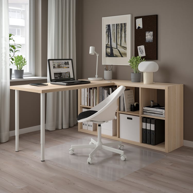 LAGKAPTEN plateau, teinté blanc motif chêne, 140x60 cm - IKEA Suisse
