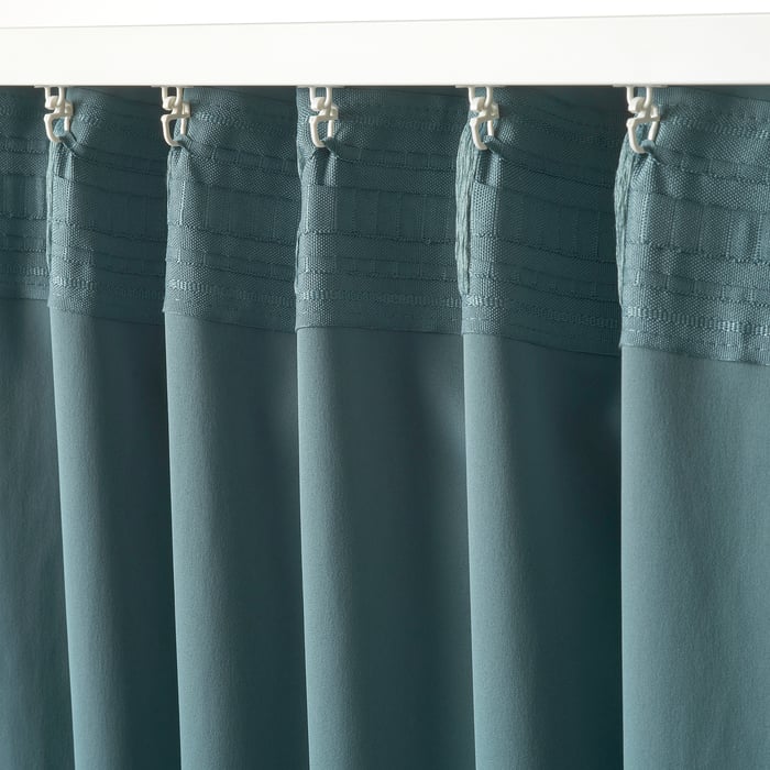 MAJGULL rideaux assombrissants, 2 pièces, gris foncé - turquoise ...