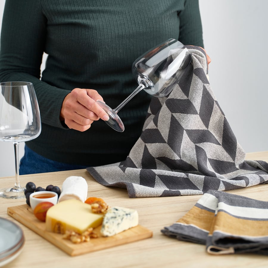 SANDVIVA torchon, jaune/gris, 45x60 cm - IKEA Suisse