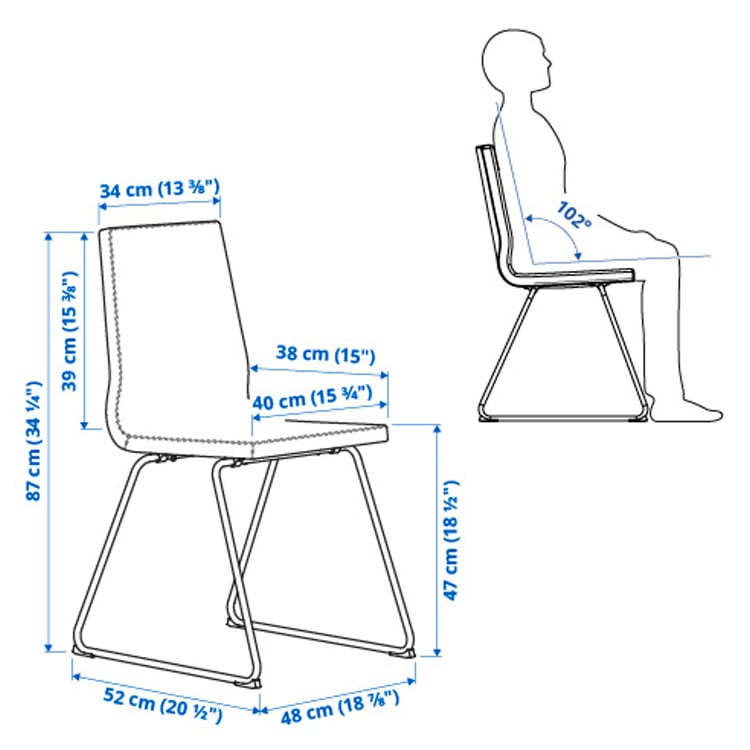 SKANSNÄS / LILLÅNÄS table et 4 chaises, brun hêtre/chromé Gunnared gris ...