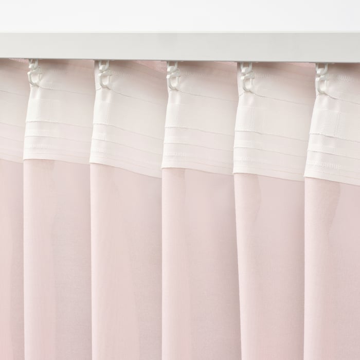 STENFRÖ rideau voilage, 1pc, rose/ruflette, 300x300 cm - IKEA Suisse