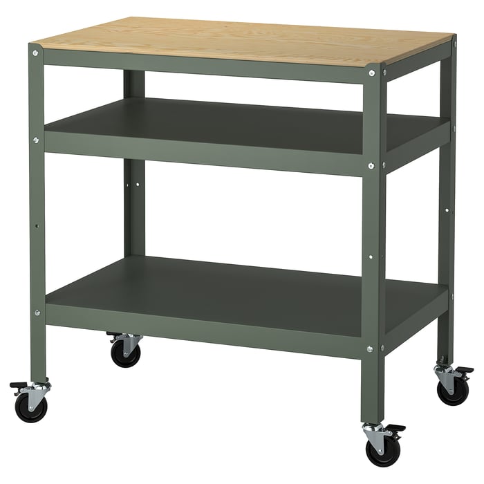 BROR carrello, grigio-verde/compensato di pino, 85x55 cm - IKEA Svizzera