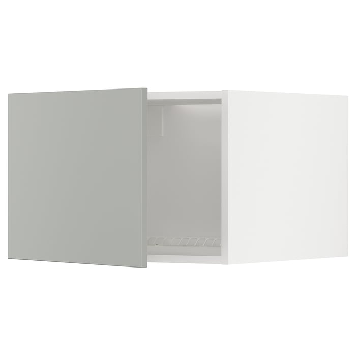 METOD elemento top per frigo/congelatore, bianco/Havstorp grigio chiaro ...