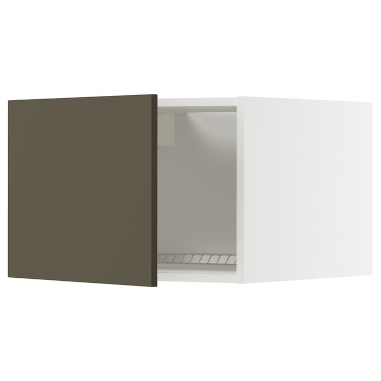 METOD elemento top per frigo/congelatore, bianco/Havstorp marrone-beige ...