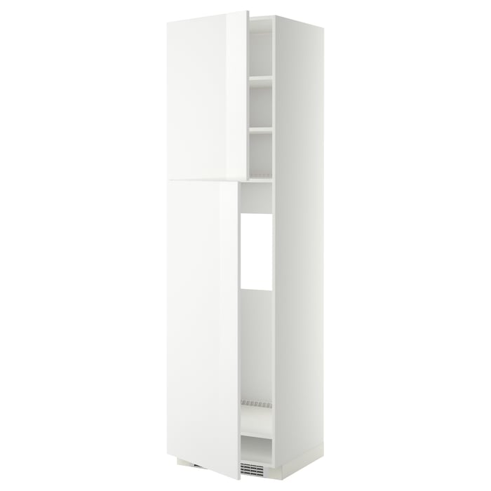 METOD mobile frigo/2 ante, bianco/Ringhult bianco, 60x60x220 cm - IKEA ...