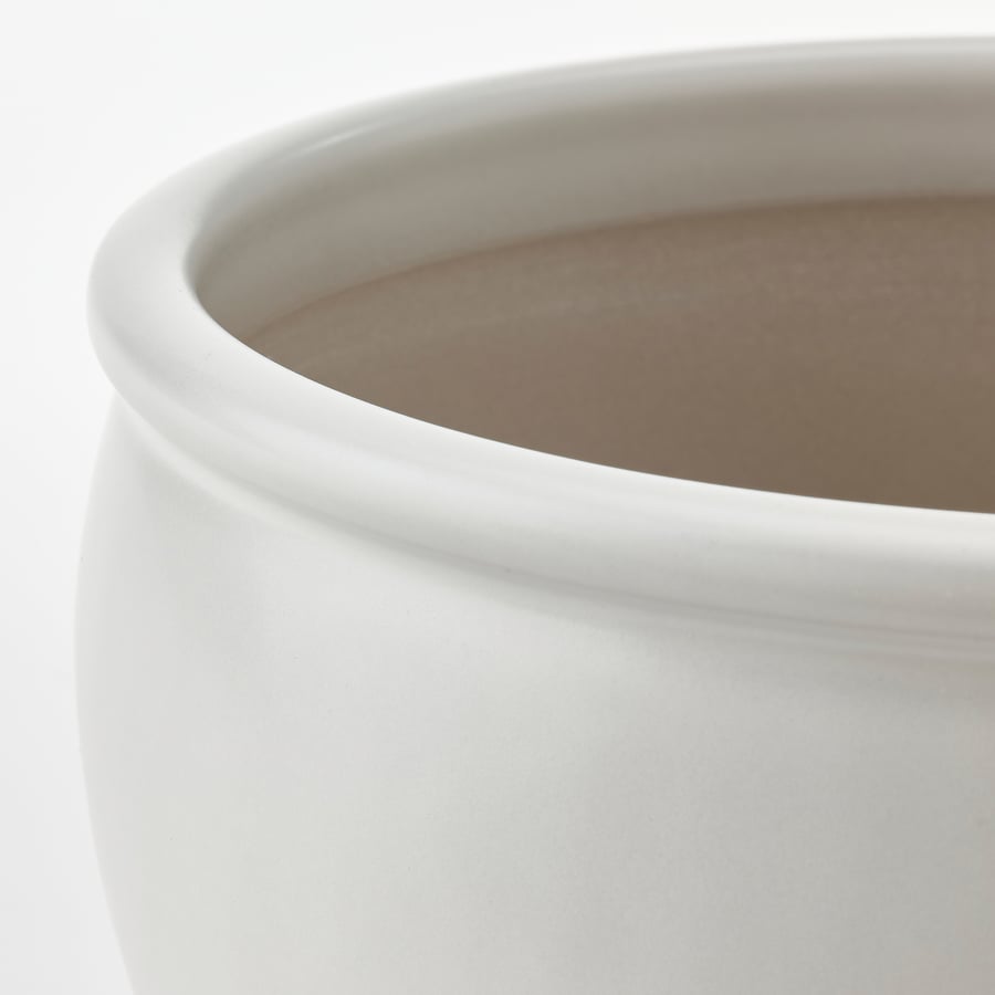 AMBRARÖNN Macetero, interior/exterior/blanco, 15 cm - IKEA Chile