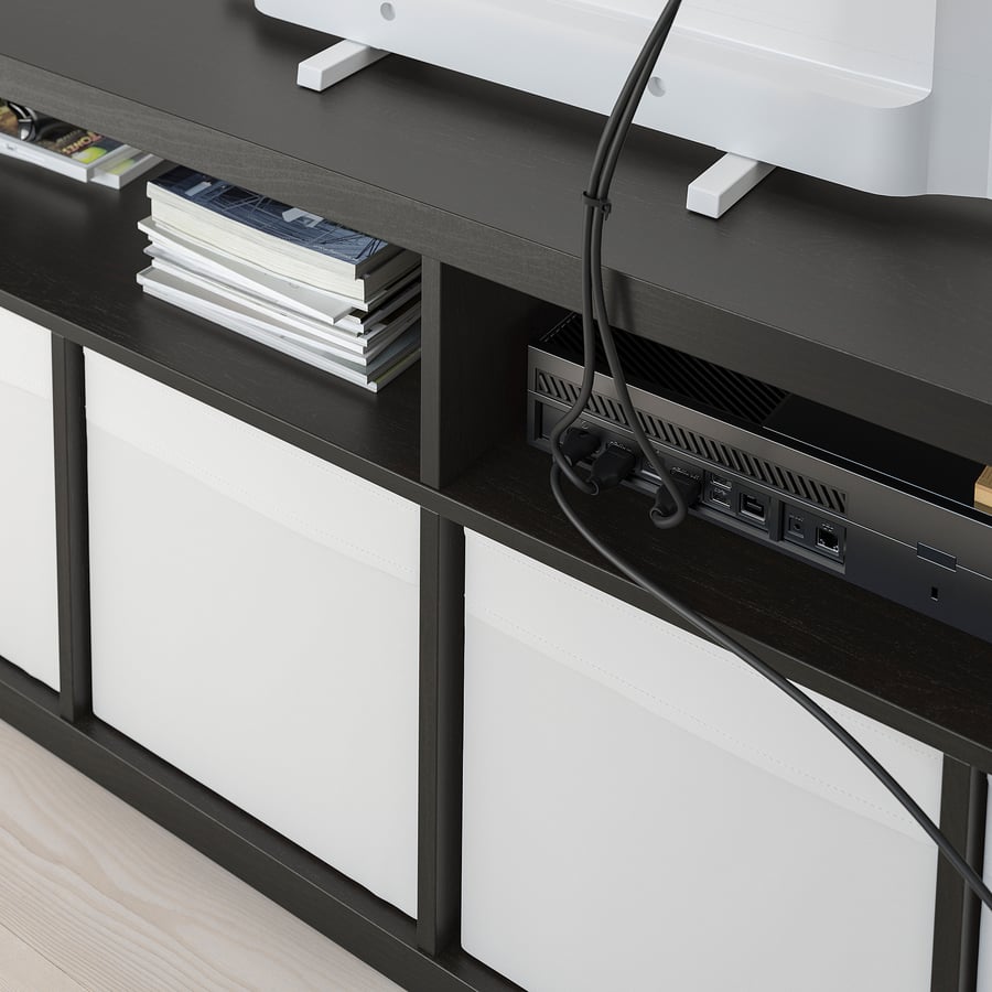 KALLAX Rack de TV, negro, 147x60 cm - IKEA Chile