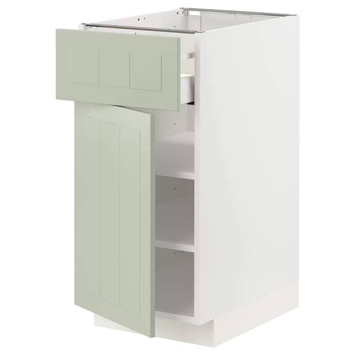 METOD / MAXIMERA Mueble base, 1 cajón, blanco/Stensund menta, 40x60 cm ...