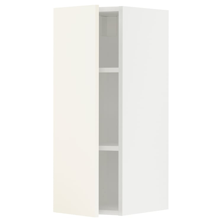 METOD Mueble mural con repisas, blanco/Vallstena blanco, 30x80 cm ...