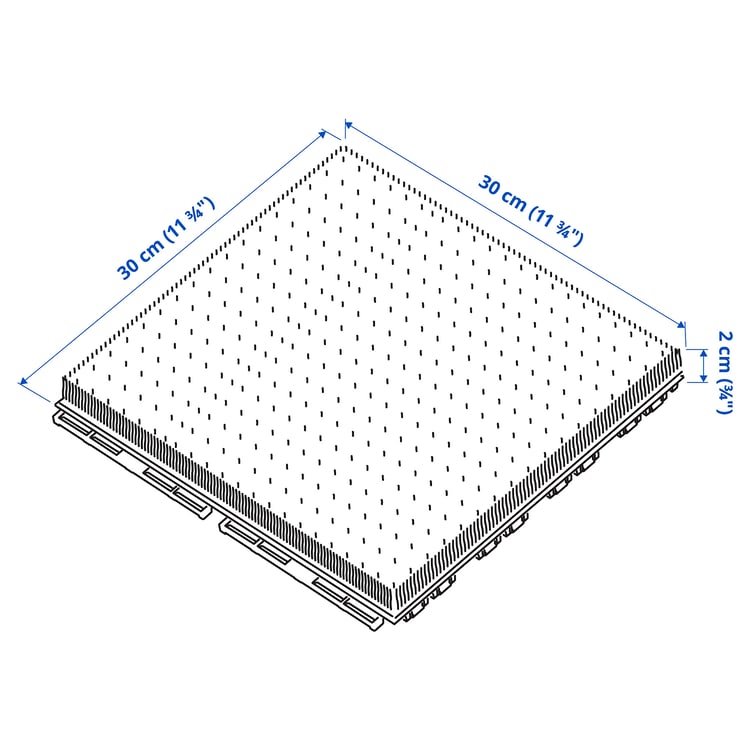 RUNNEN Piso deck para terraza, textil gris osc, 0.81 m² - IKEA Chile