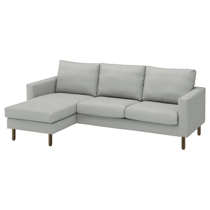 SALTSJÖBADEN Sofá 3 cuerpos seccional, Tonerud gris - IKEA Chile