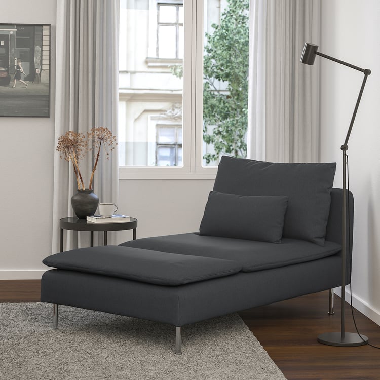 SÖDERHAMN Chaiselongue, Fridtuna Gris oscuro - IKEA Chile