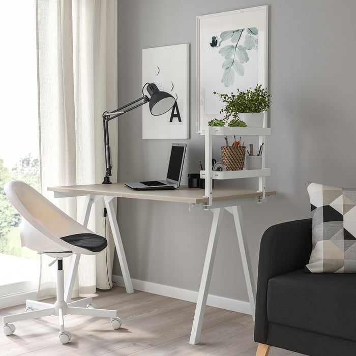 VATTENKAR Repisa para escritorio, blanco, 49x15 cm - IKEA Chile