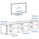BESTÅ Mueble TV con puertas, blanco/Pipmakare blanco, 180x42x38 cm ...