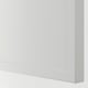 METOD Mueble alto + entrepaño y canastas, blanco/Aspudden gris claro ...