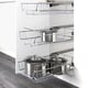 METOD Mueble alto + entrepaño y canastas, blanco/Stensund blanco ...