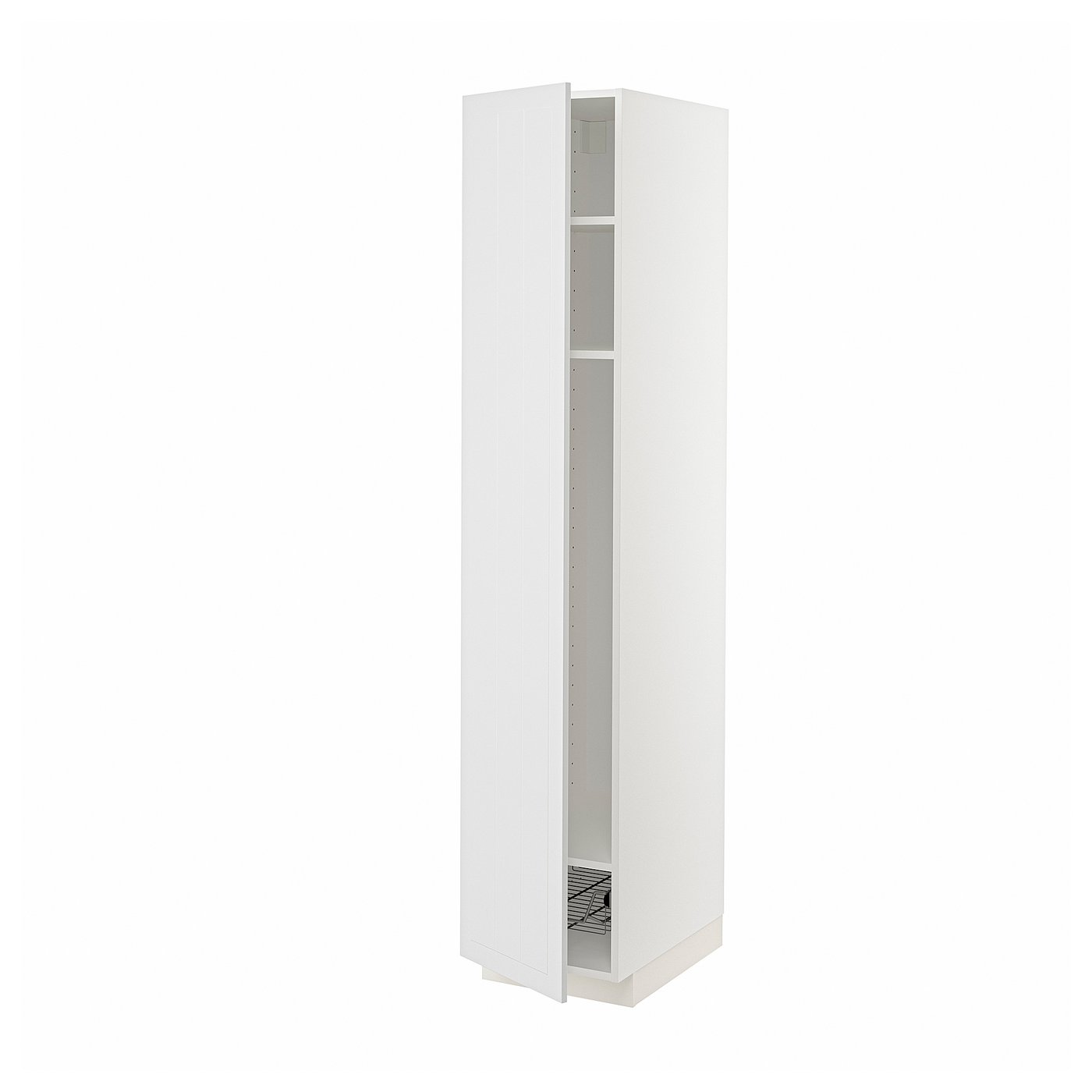 METOD Mueble alto + entrepaño y canastas, blanco/Stensund blanco ...