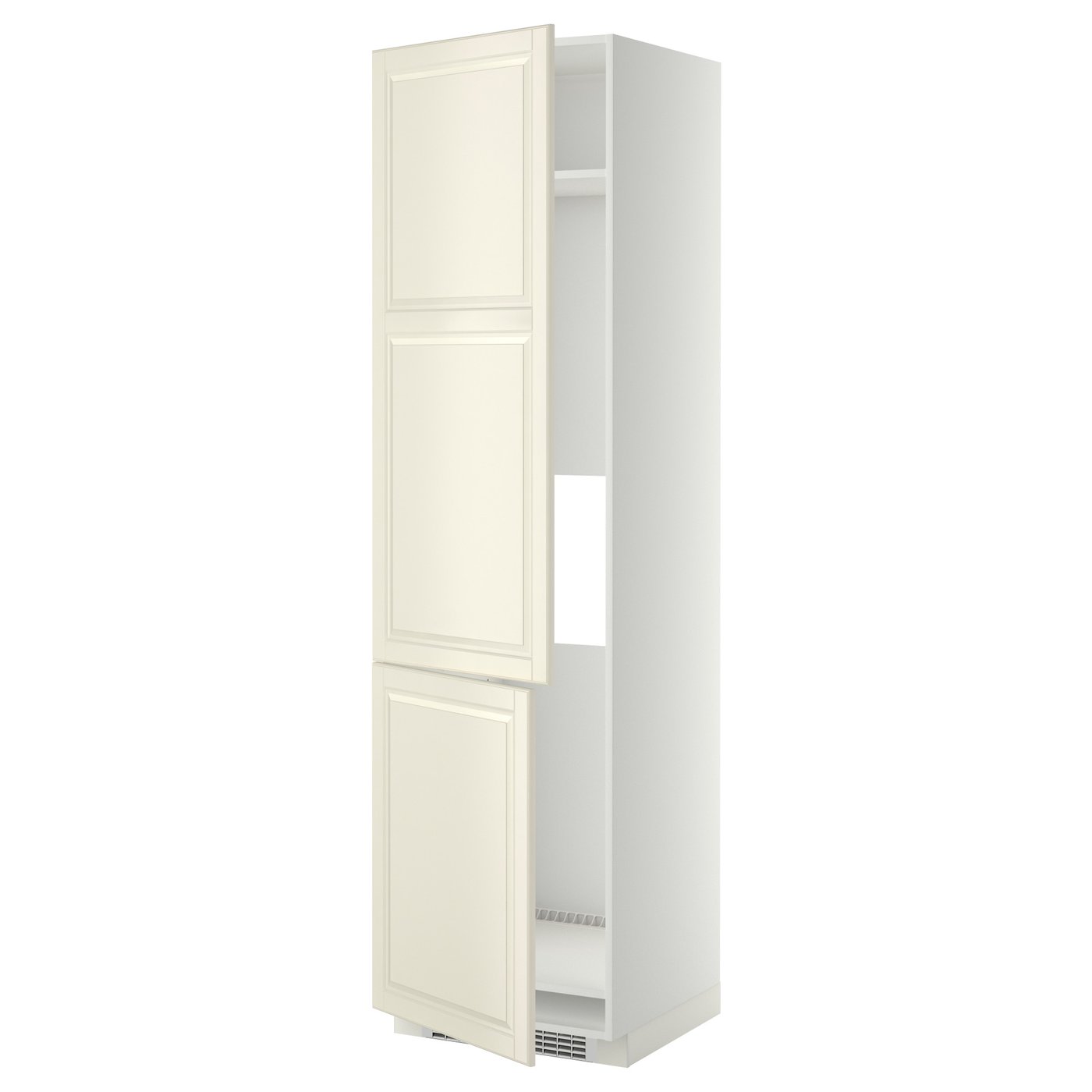 METOD Mueble alto para nevera, 2 puertas, blanco/Bodbyn blanco hueso ...