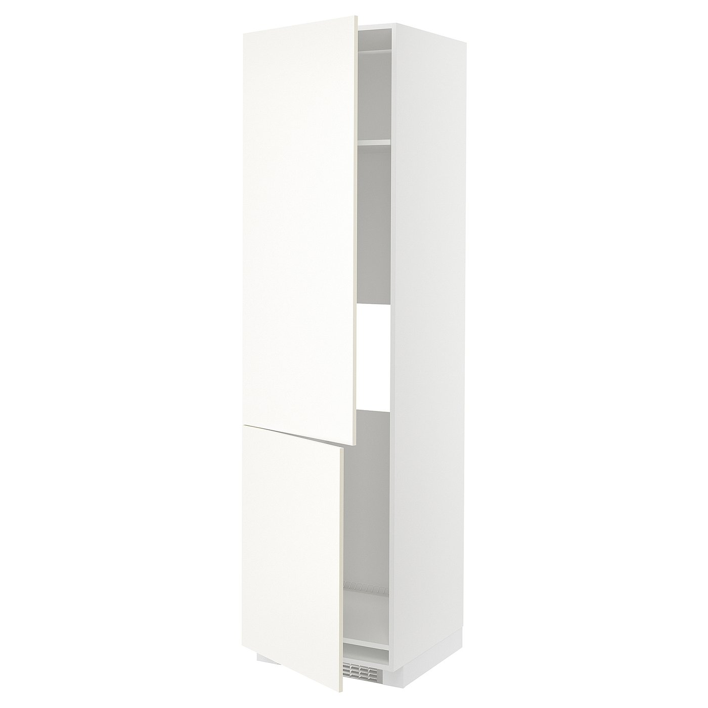 METOD Mueble alto para nevera, 2 puertas, blanco/Vallstena blanco ...