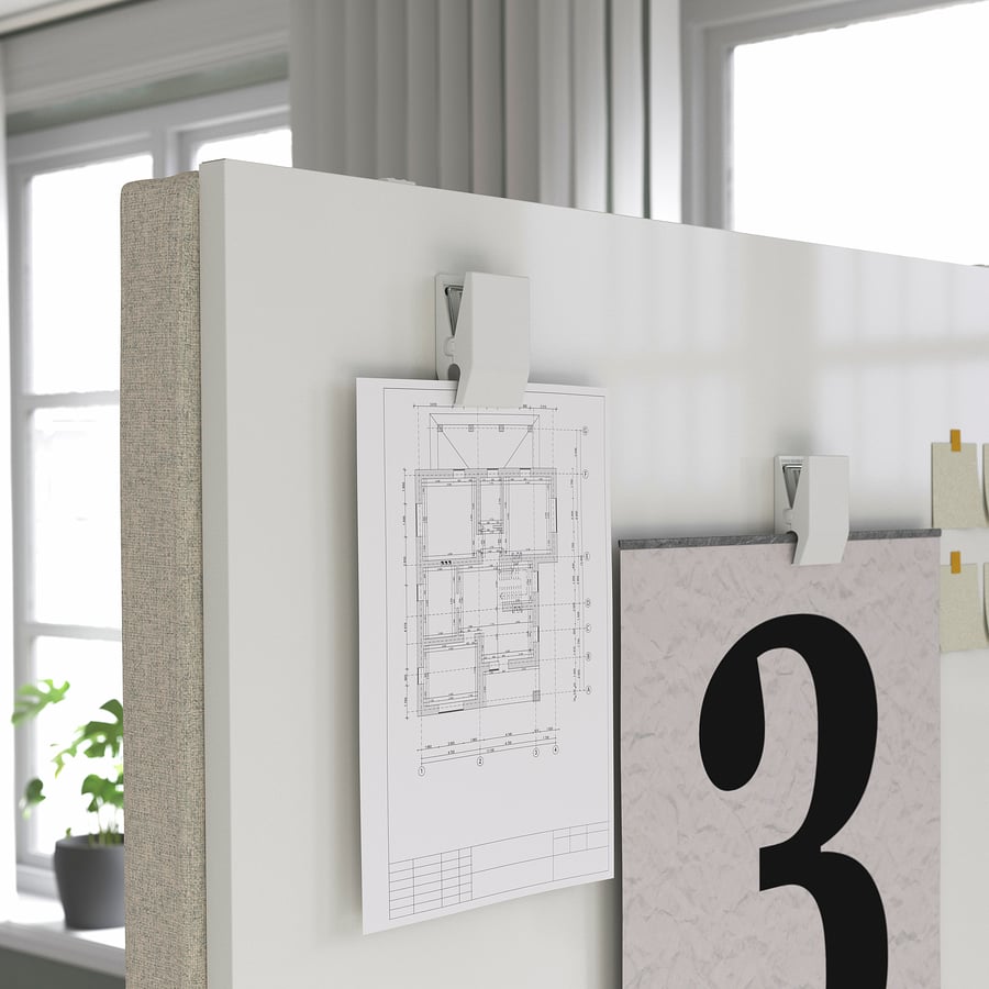 MITTZON Estructura ruedas/pantall acúst piz, Gunnared beige/blanco ...