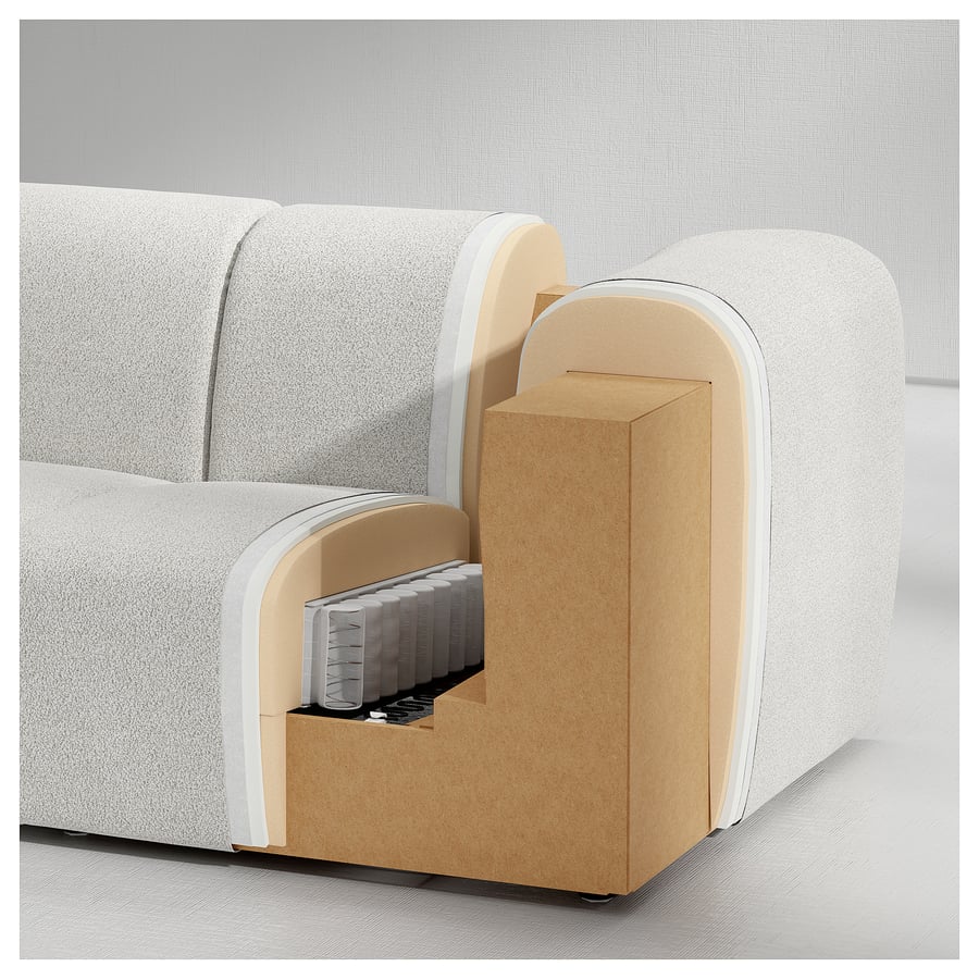 STOCKHOLM 2025 Sofá 2 puestos, Djurmo gris con blanco - IKEA Colombia