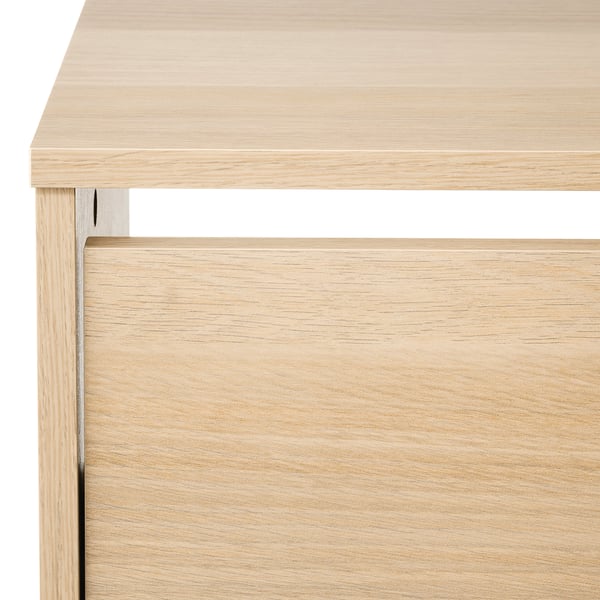 BISSA botník se 3 přihrádkami, vzor dub, 49x28x135 cm - IKEA