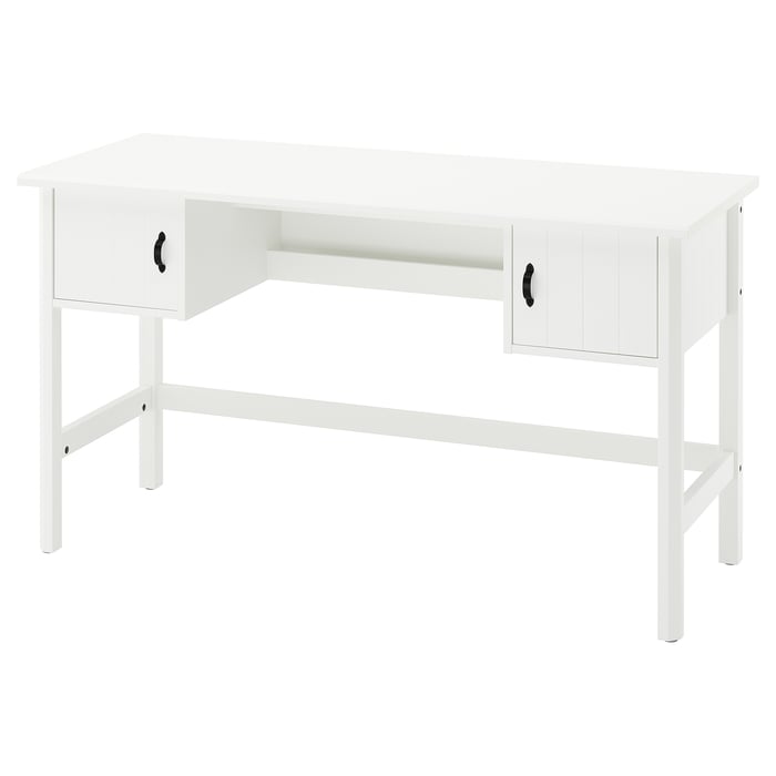 BRYTNING psací stůl, bílá, 135x53x75 cm - IKEA