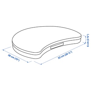 ÖJULF Podložka pod notebook, tmavě šedá, 52x38 cm - IKEA