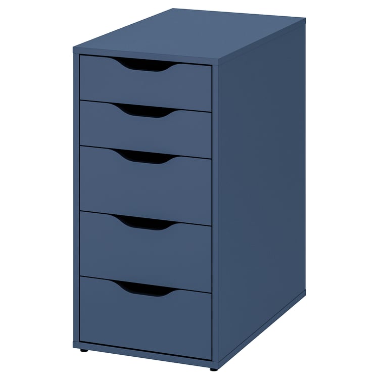 ALEX drawer unit, black-blue, 36x70 cm - IKEA