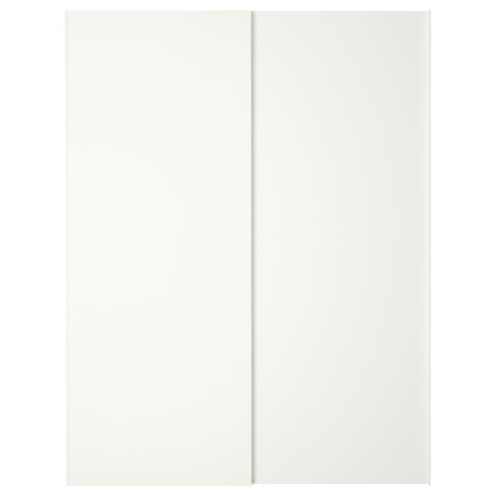 HASVIK pair of sliding doors, white, 150x201 cm - IKEA