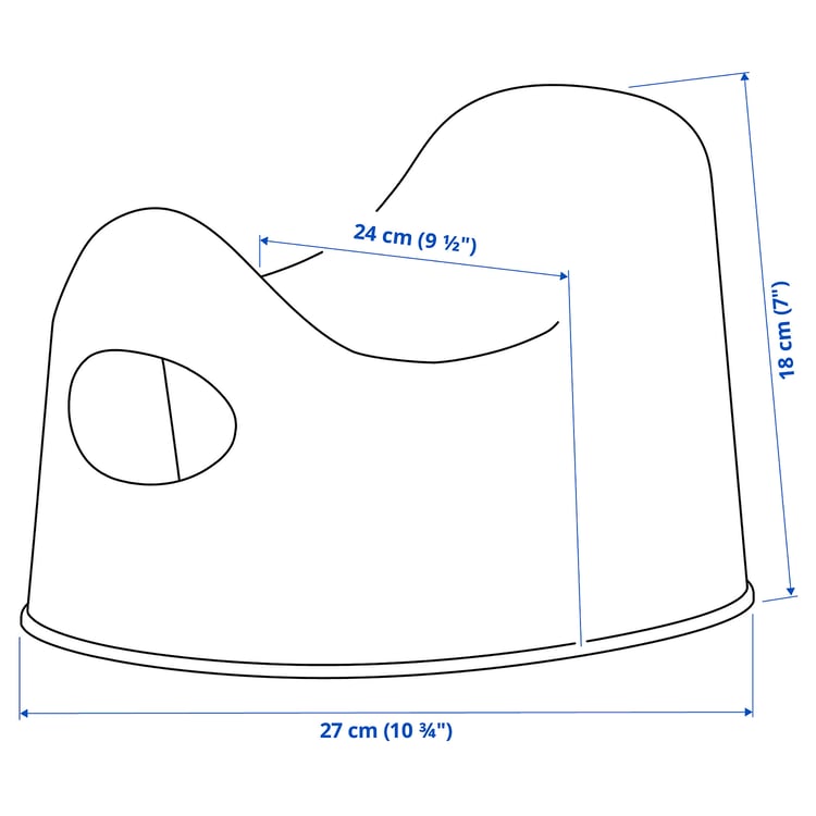 LILLA children's potty, turquoise - IKEA