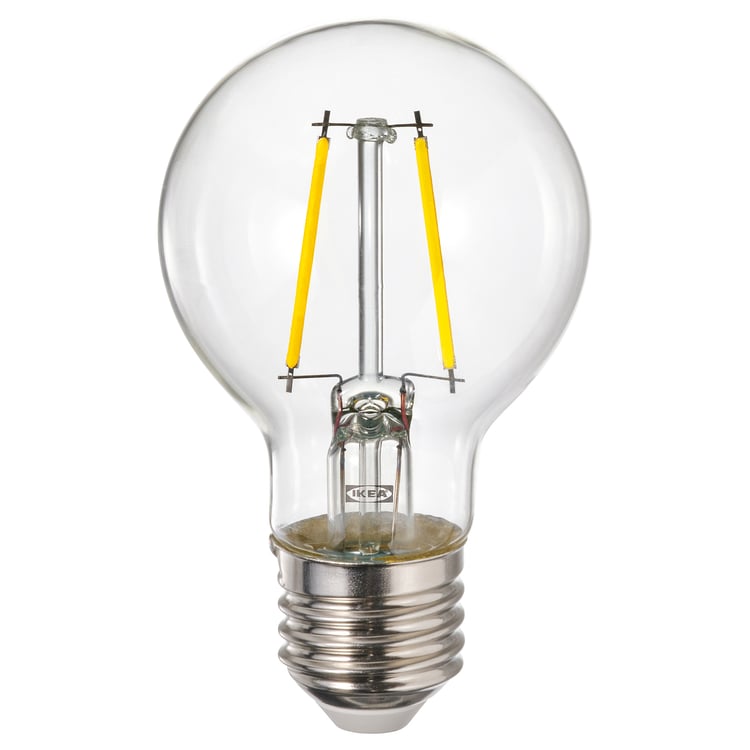 LUNNOM LED bulb E27 150 lumen, globe clear - IKEA
