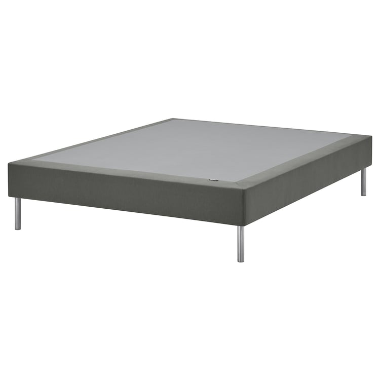 LYNGÖR spring mattress base, incl leg/dark grey, 180x200 cm - IKEA