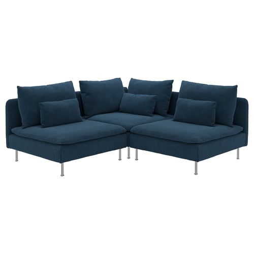 SÖDERHAMN corner sofa, 3-seat, Kelinge dark blue - IKEA