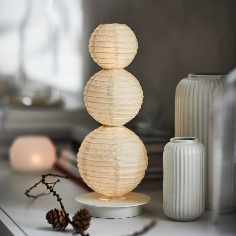 STRÅLA Christmas LED decorative table lamp, ball shaped battery ...
